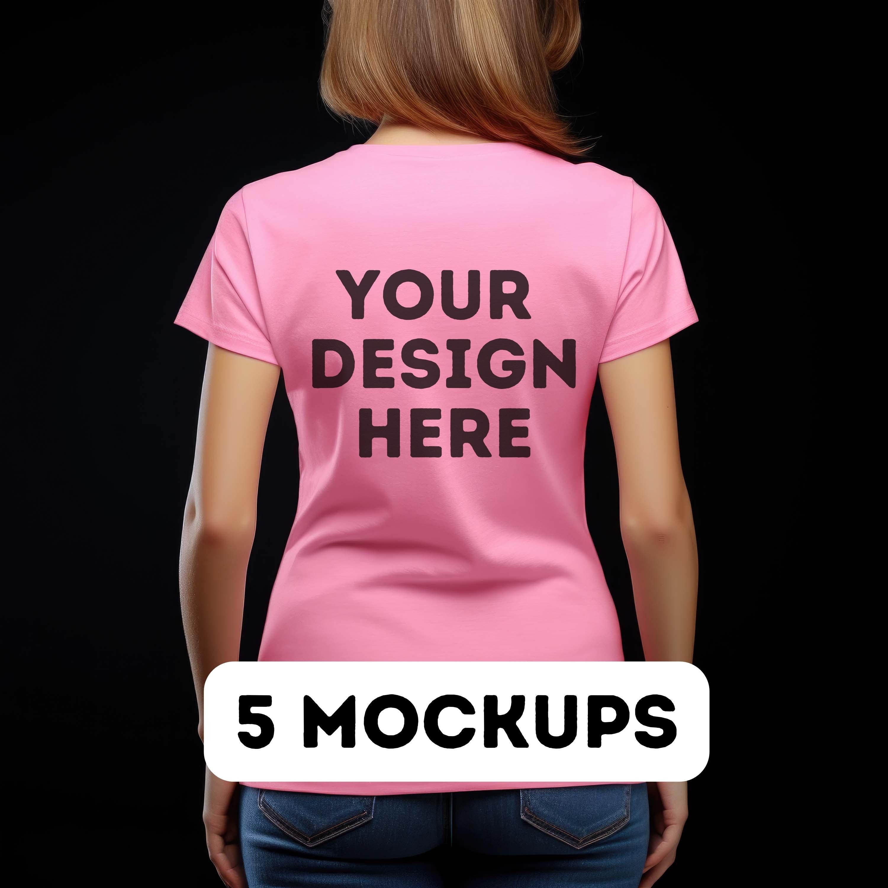 Gildan 64000L Azalea T-shirt Mockup 64000L Model Mockups - Etsy