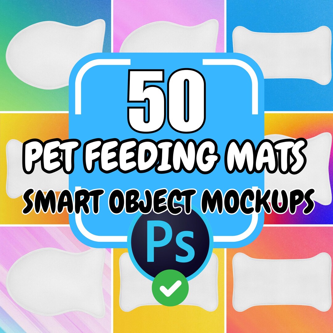 Pet Feeding Mat Mockups Printify, Custom Pet Mat, Personalized Pet Mat ...