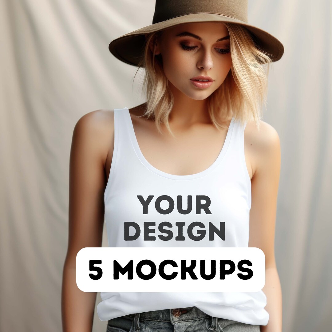 Next Level 1533 Mockup White Tank Model Mockup Next Level - Etsy