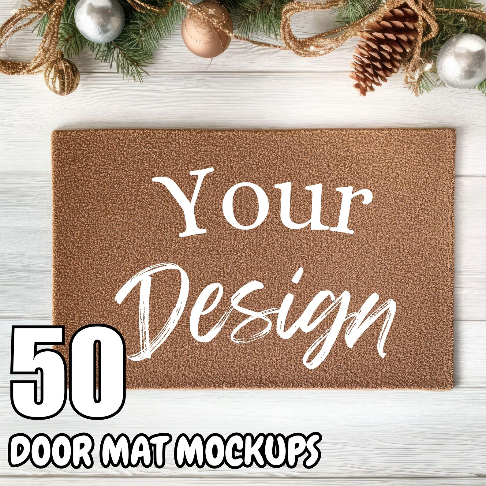 Doormat Mockup Bundle, Customizable Door Mat Mock Up, Floor Mat Mockup ...