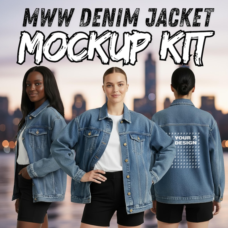 Denim Graphic Jackets - Etsy