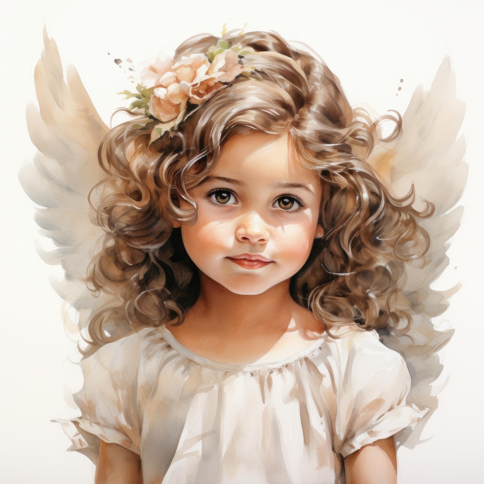 Baby Angels Watercolor Clipart Angel Babies Png Bundle - Etsy
