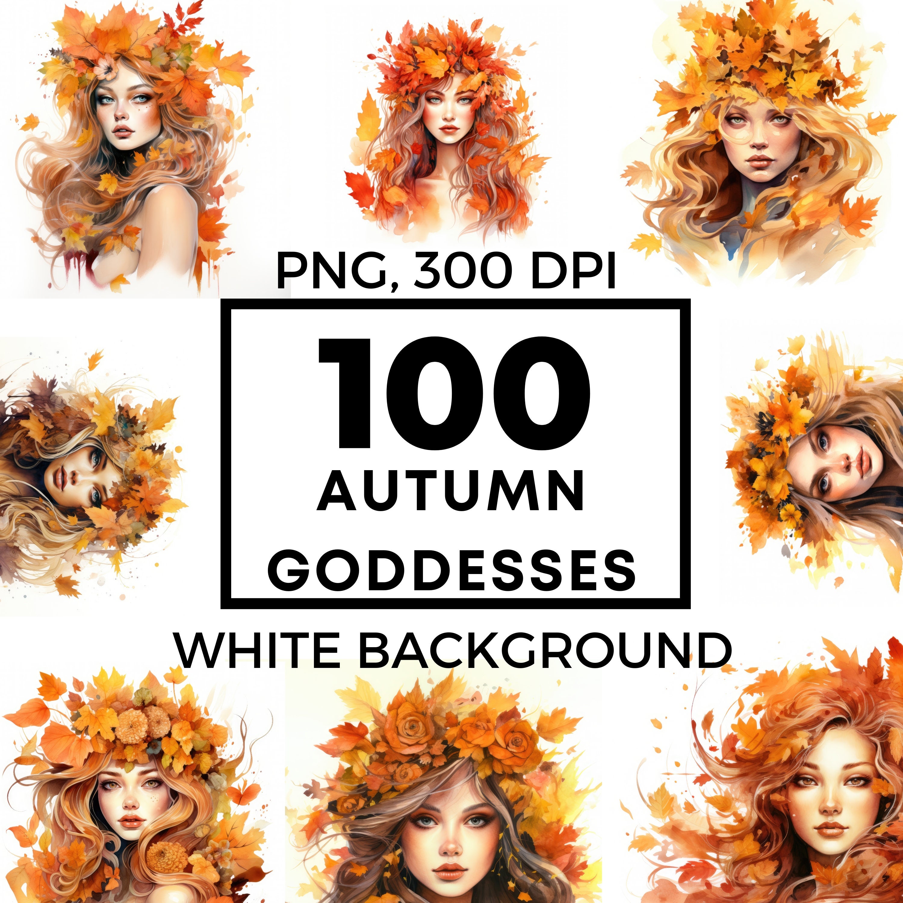 Autumn Goddesses, Fall Clipart, Autumn Clipart, Fall Flowers Clipart ...