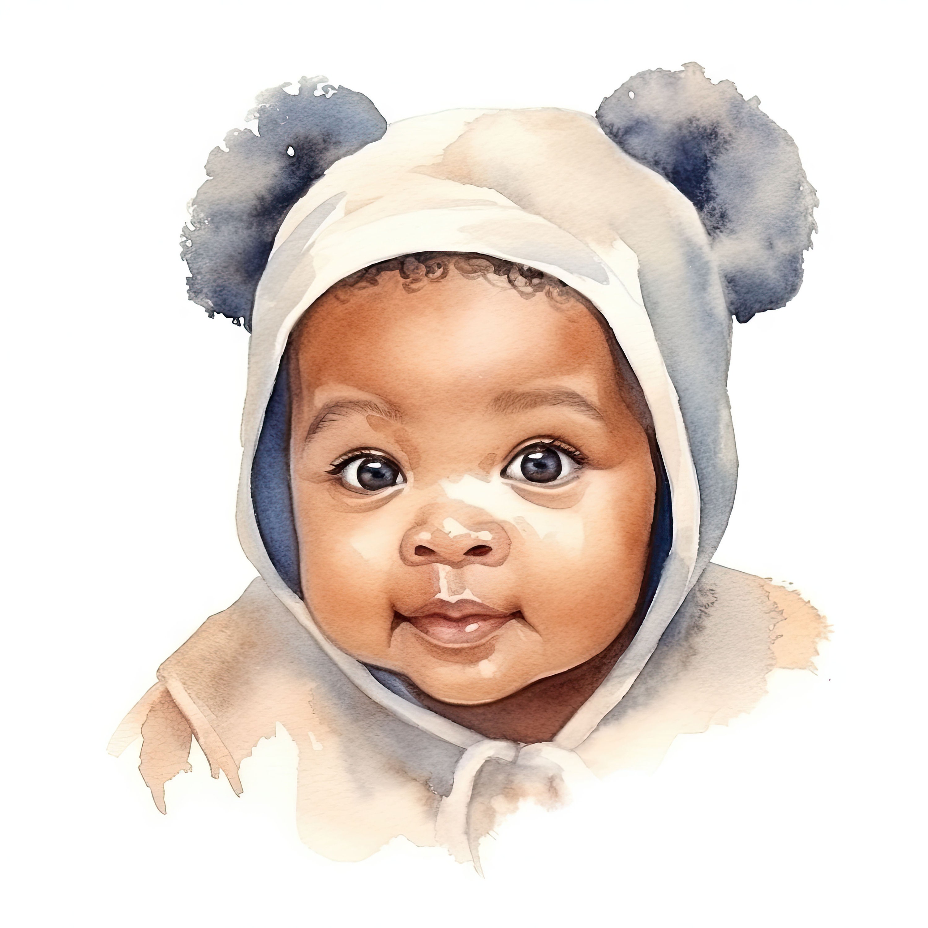 Babies Clipart Cute Babies Diversity Watercolor Art Baby Drawings - Etsy