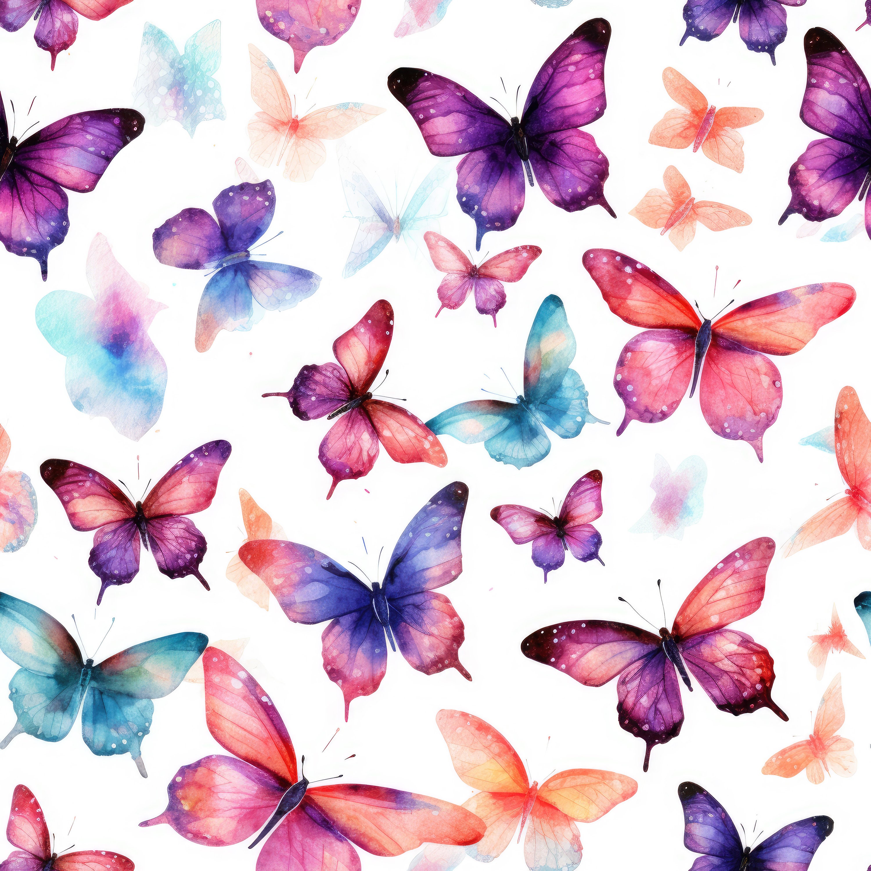 Butterfly Clipart Butterfly Seamless Pattern Butterfly Clipart - Etsy