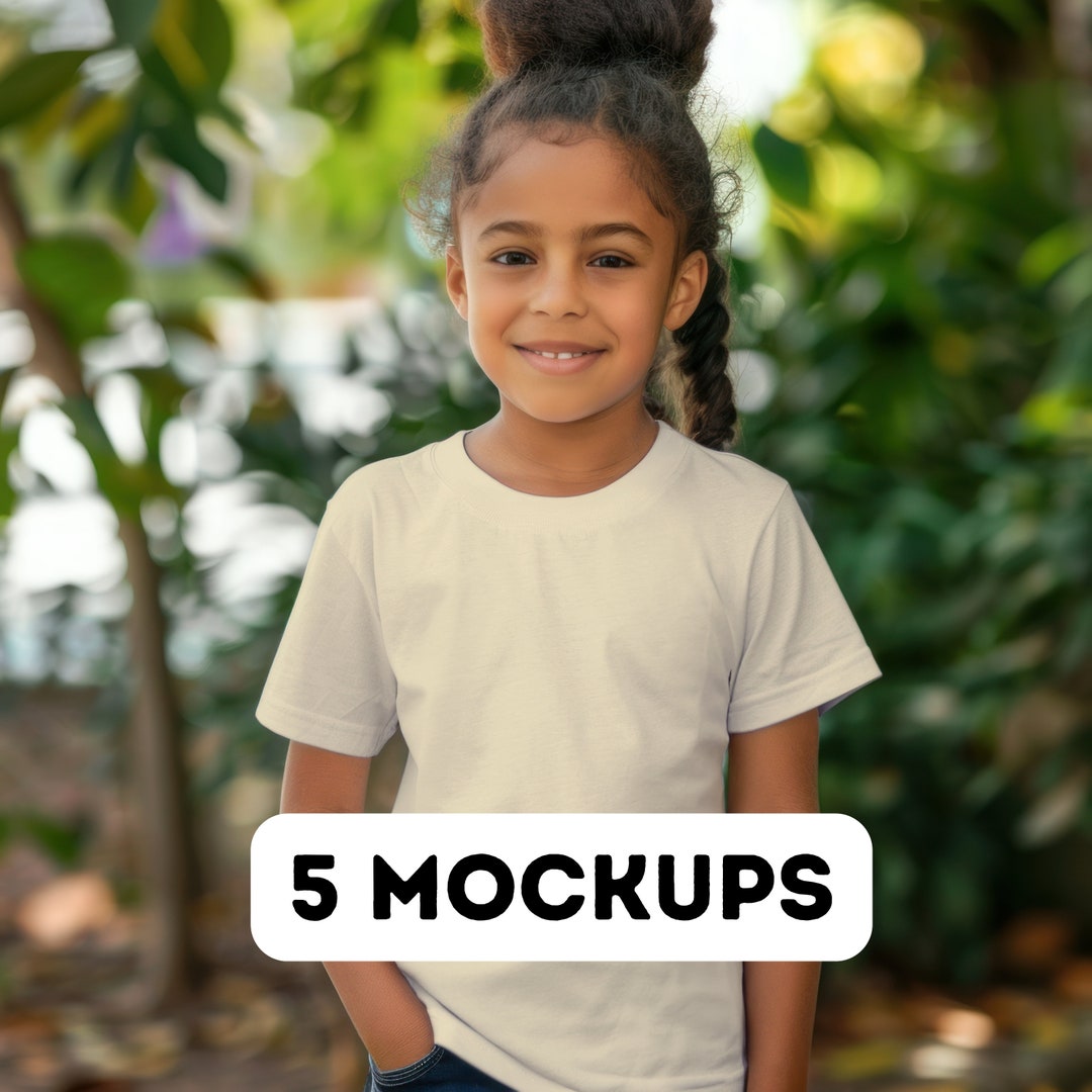 Gildan 5000B Natural Mockup Bundle, Gildan Youth Mockup Natural, G5000B ...