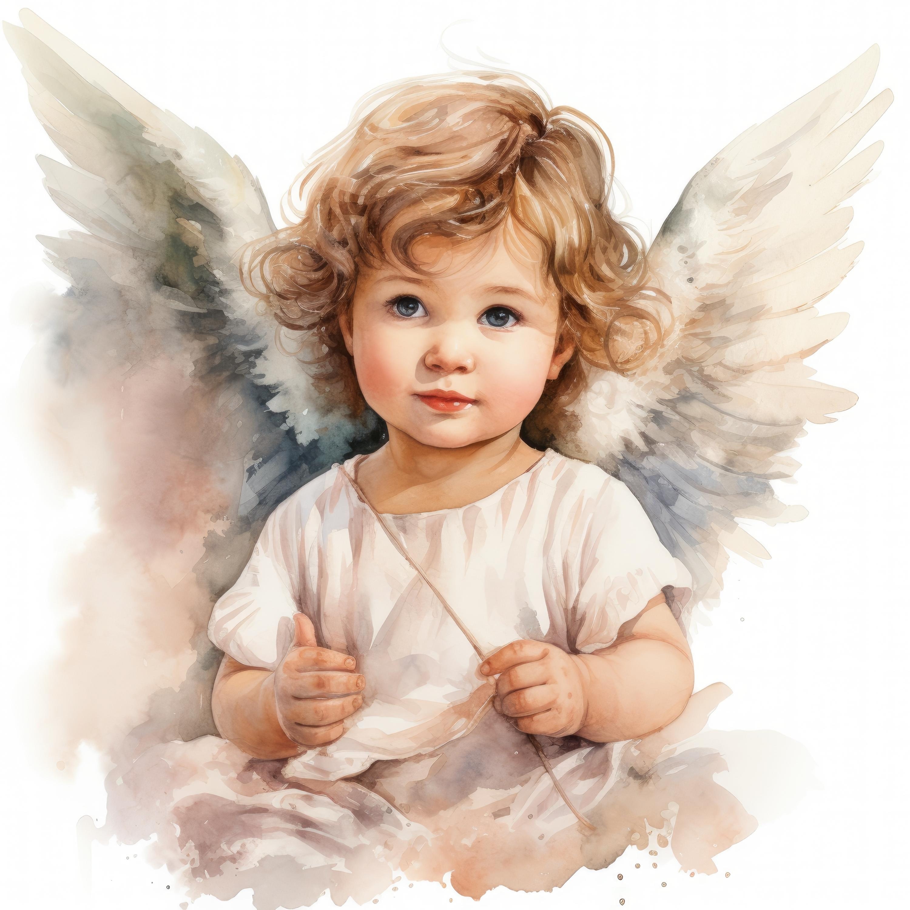 Baby Angels Watercolor Clipart Angel Babies Png Bundle - Etsy Australia
