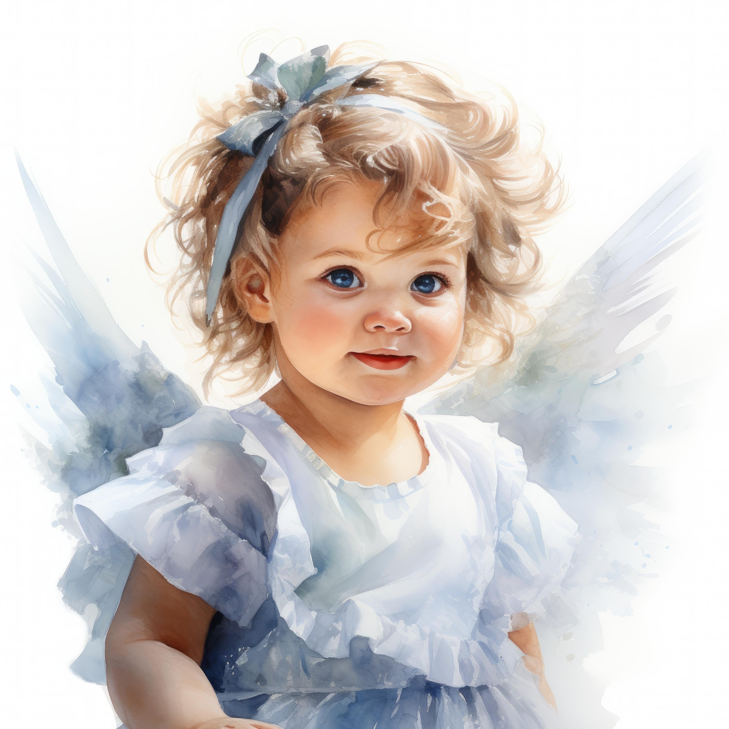 Baby Angels Watercolor Clipart Angel Babies Png Bundle - Etsy Australia