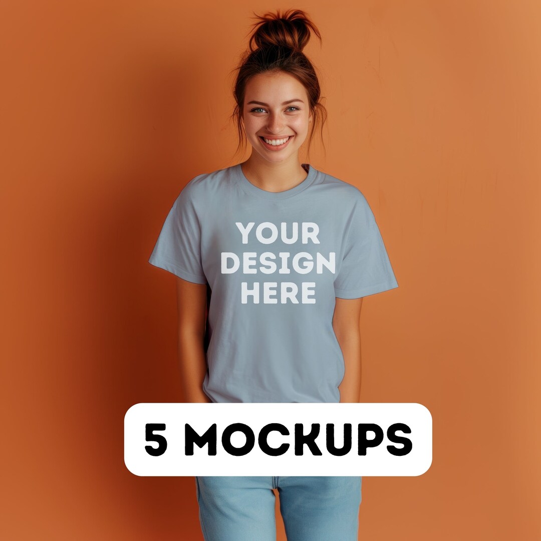 3001 Light Blue Bella Canvas Blue Mockup Bundle, Light Blue Mockup ...
