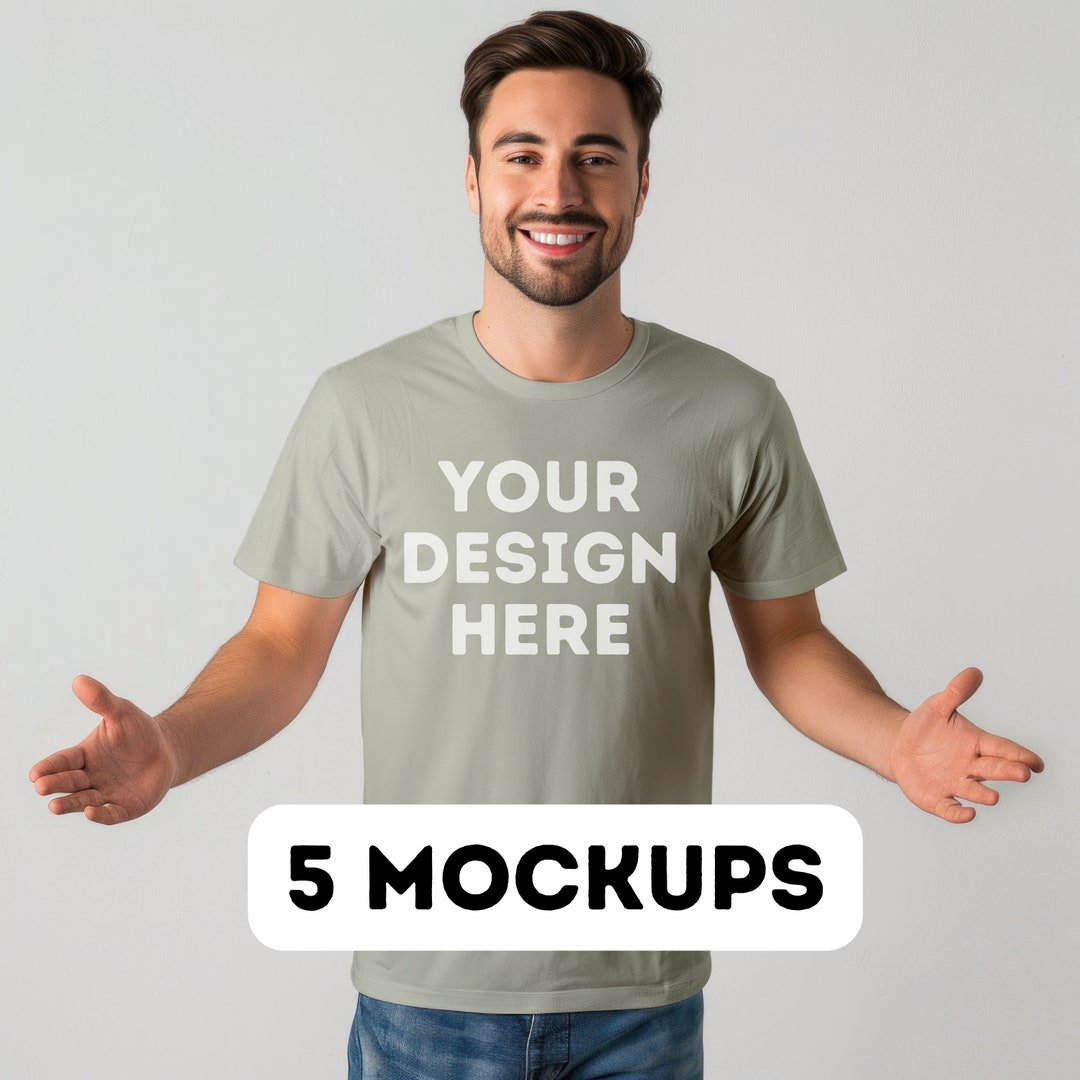 3001 Thyme Tshirt Mockup Photo 3001, Thyme Bella Canvas Thyme Male ...