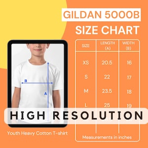 Gildan 5000B Size Chart, G5000B Youth Size Chart, T-shirts Size Chart ...