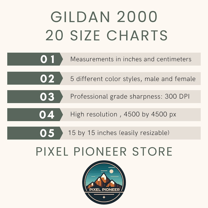 Gildan 2000 Size Chart, G2000 Size Chart, T-shirts Size Chart, Unisex ...