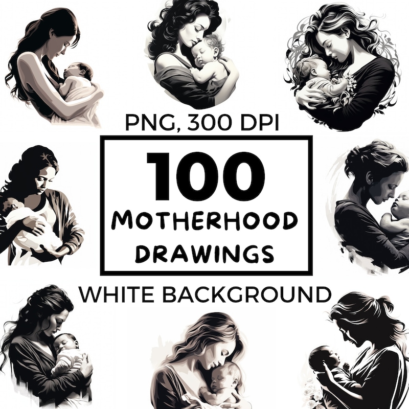 Motherhood Clipart - Etsy