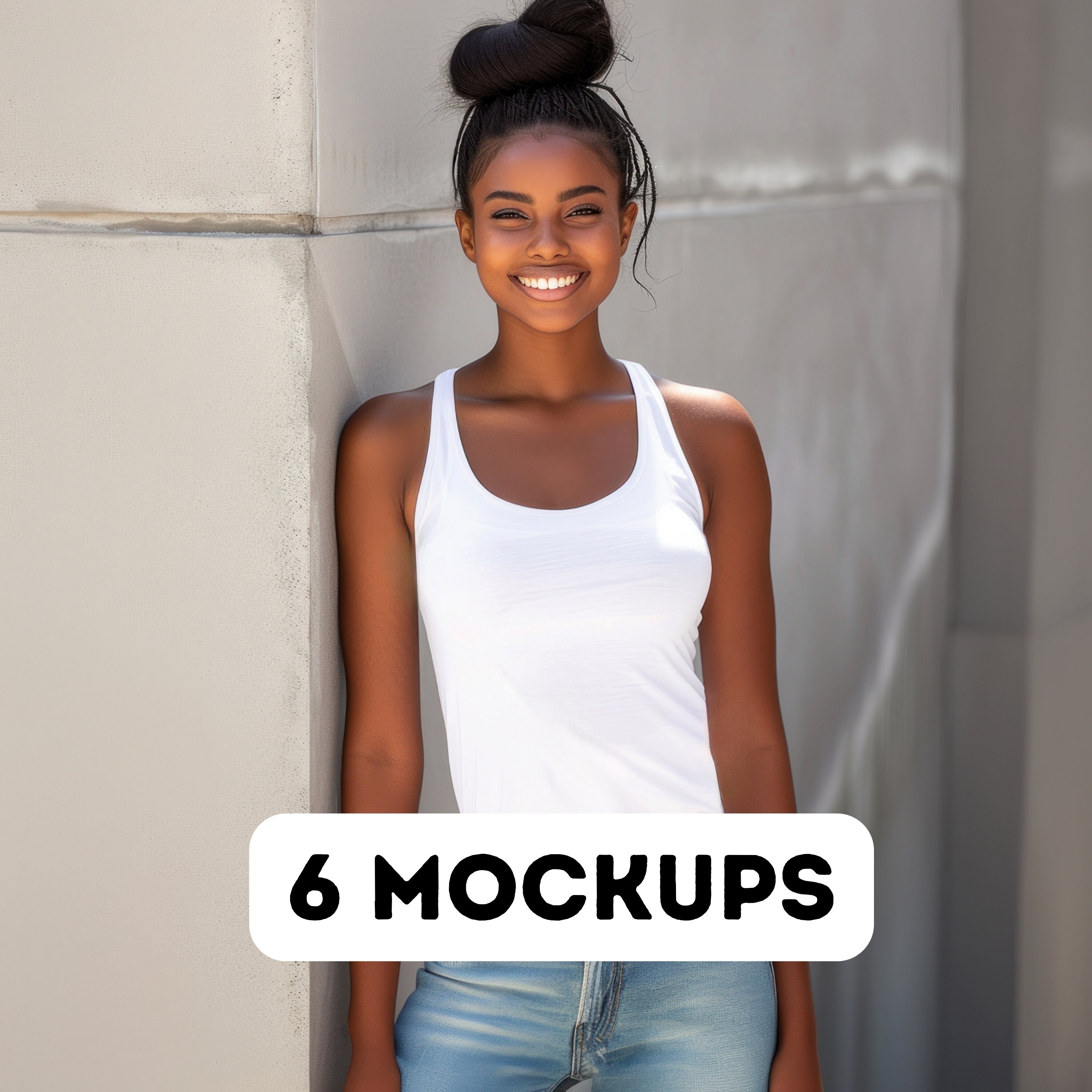 Next Level 1533 Mockup White Tank Top Mockup, Next Level Mock-up Bundle ...