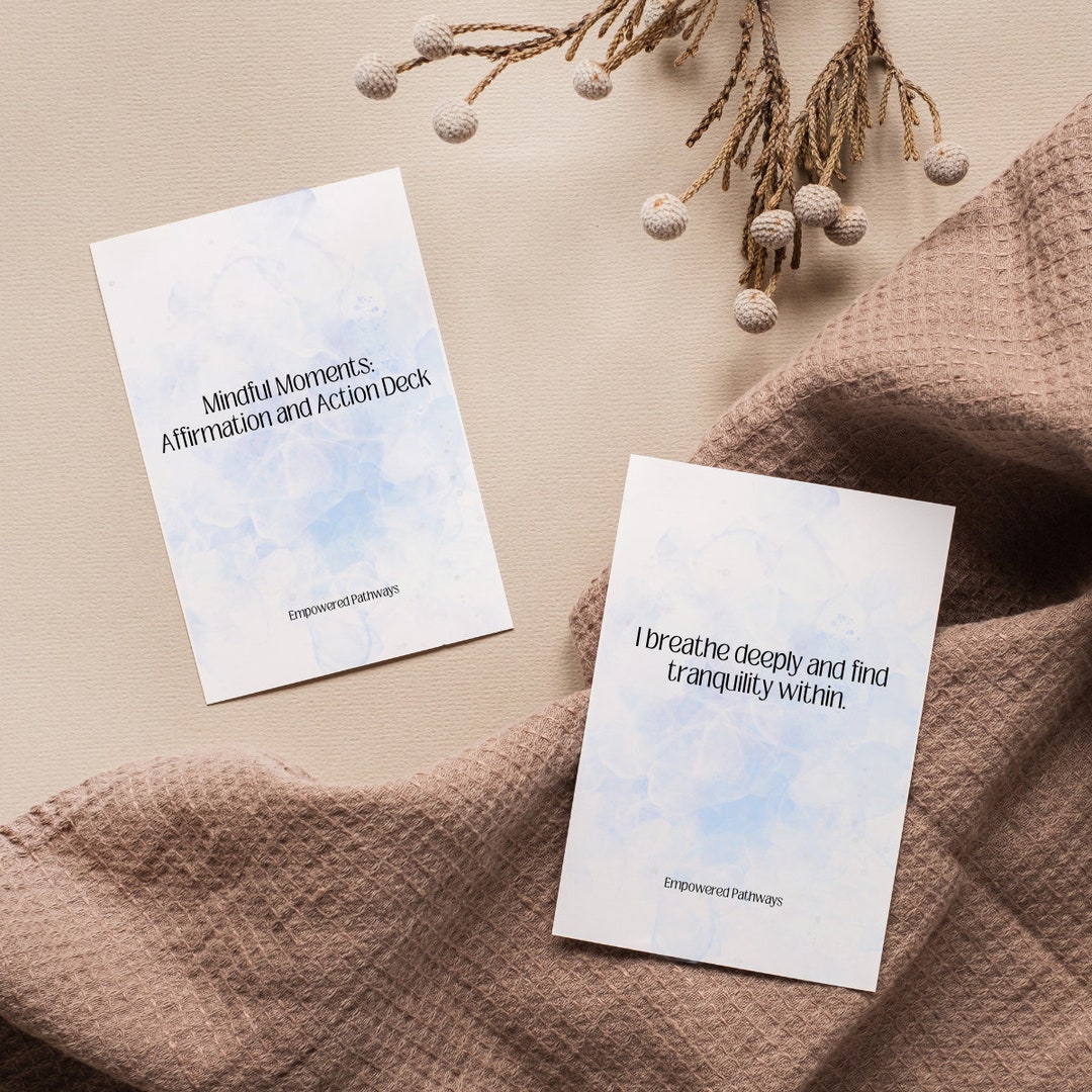 Mindfulness Affirmation Cards: Printable Self Love Gift Cards for ...