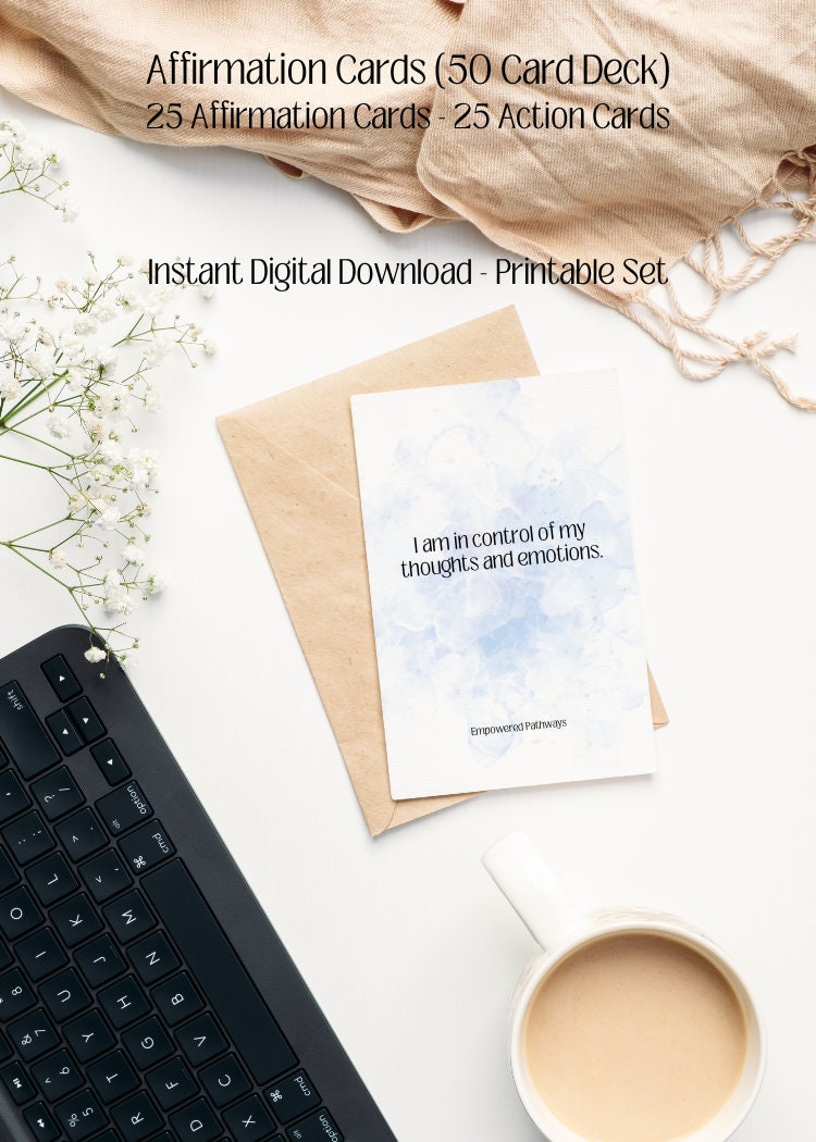 Mindfulness Affirmation Cards: Printable Self Love Gift Cards - Etsy