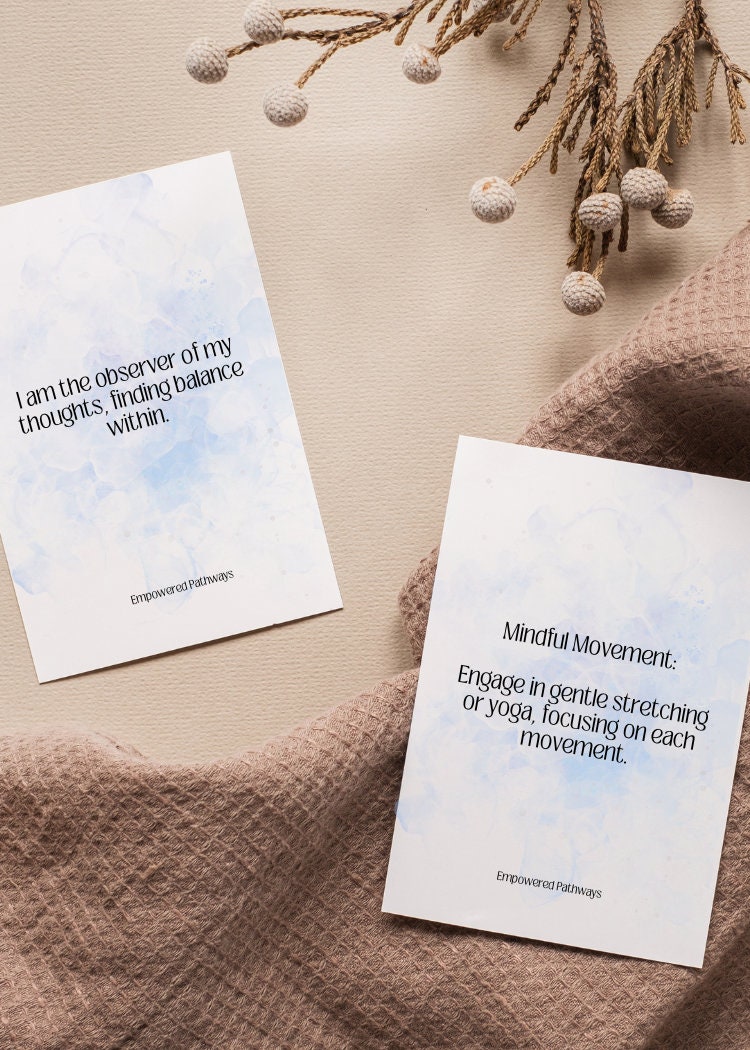 Mindfulness Affirmation Cards: Printable Self Love Gift Cards for ...