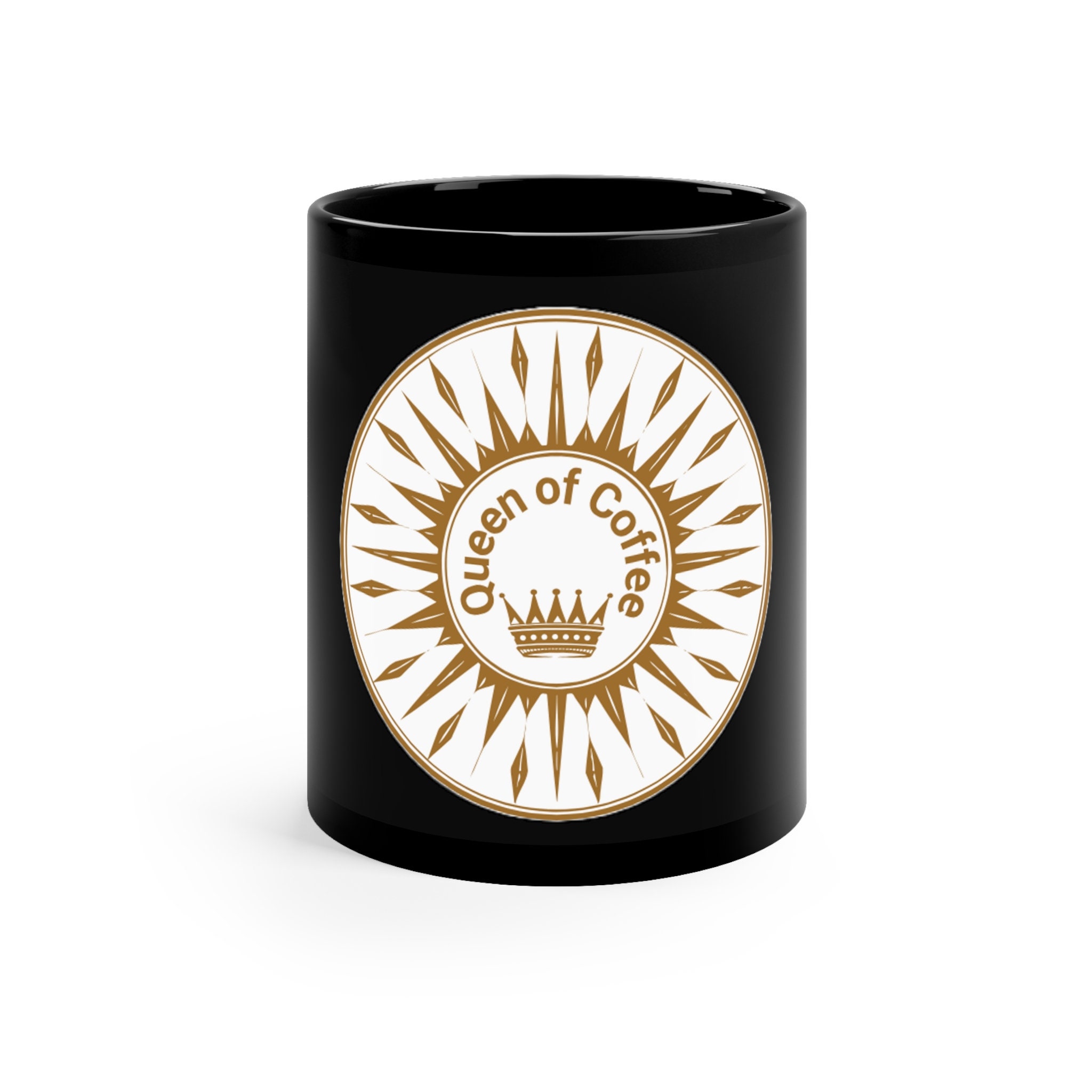 Classic and Elegant queen of Coffee Black Ceramic Coffee Mug With C ...