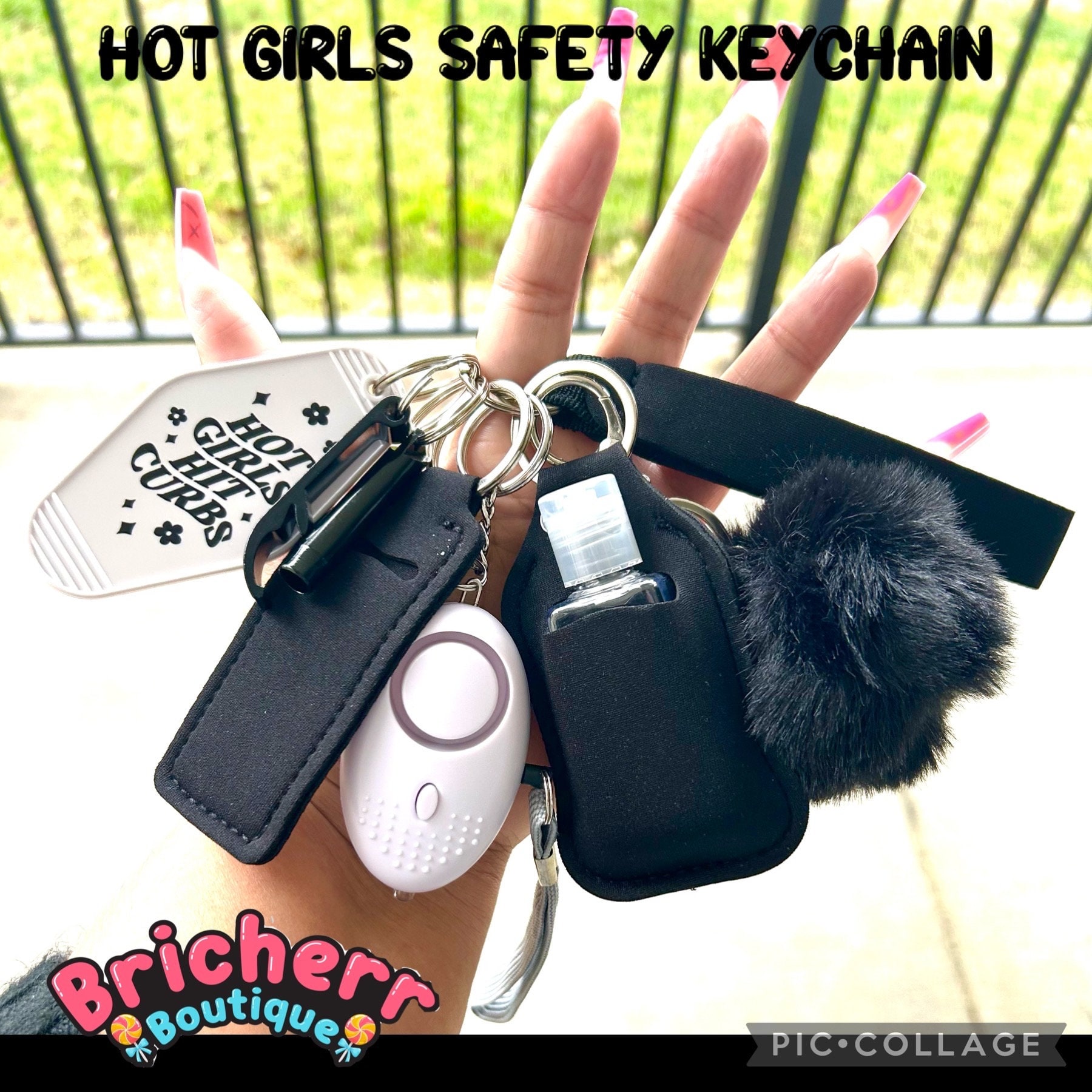 SAFETY KEYCHAIN SET, Hot Girls Safety Keychain Protection Keychain ...