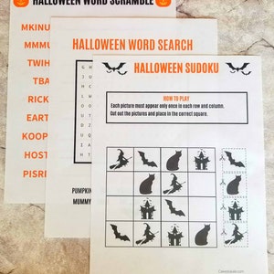 Kids Halloween Printable Pack With Bingo, Word Search, Games, Crafts ...