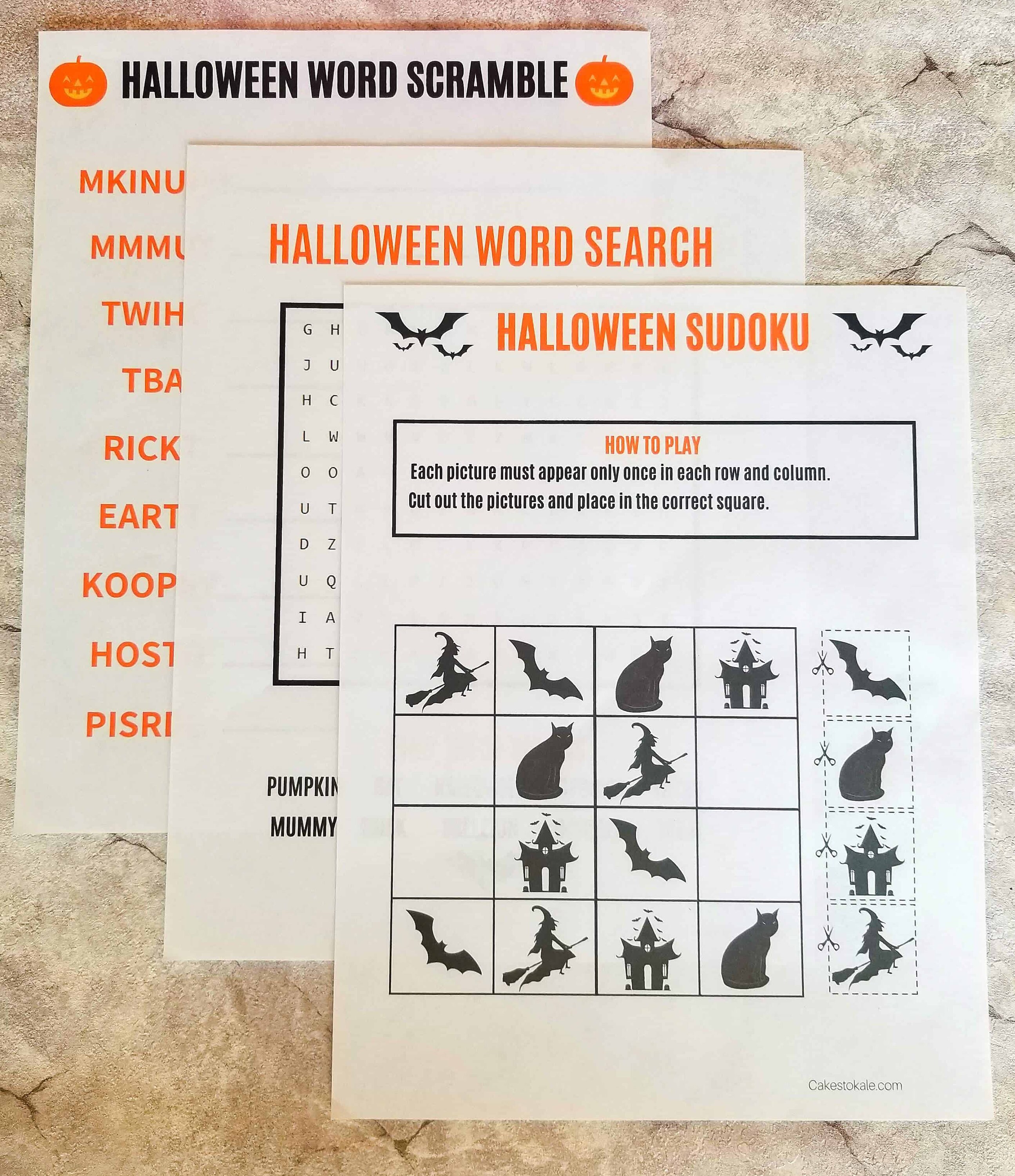Kids Halloween Printable Pack With Bingo, Word Search, Games, Crafts ...