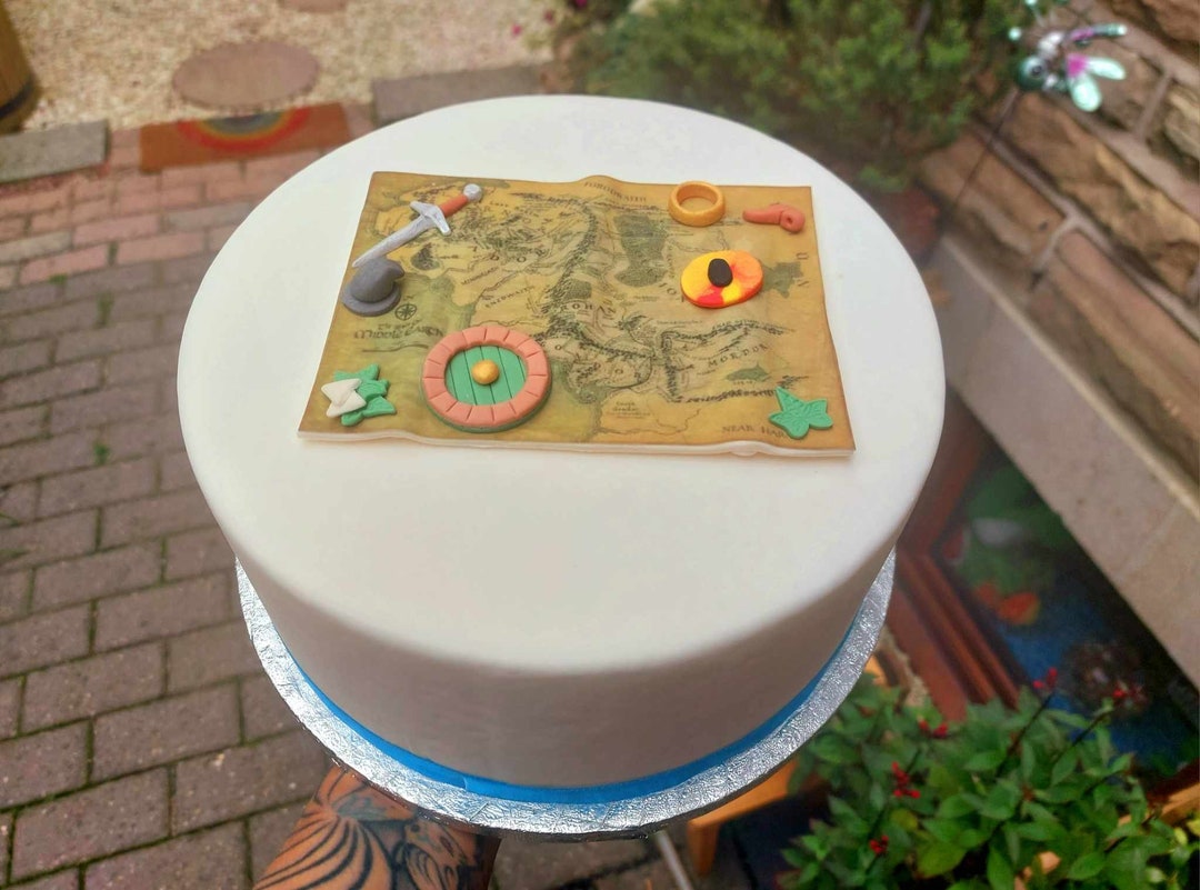 Lord of the Rings Inspired Cake Topper, Edible Fondant Topper, the One ...
