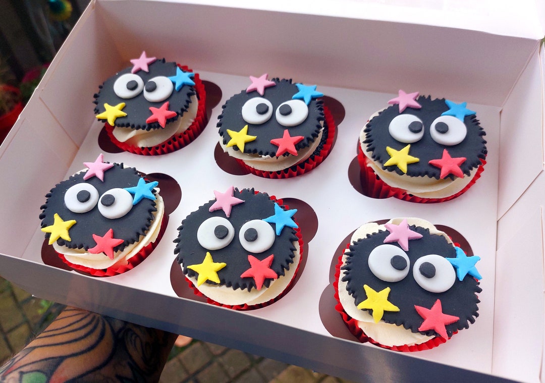 6 Edible Soot Sprite Inspired Cupcake Toppers, Studio Ghibli Theme ...
