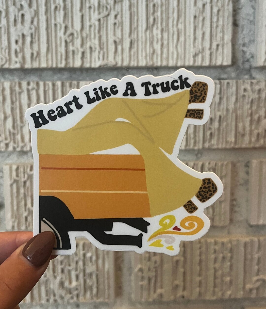 Heart Like A Truck Lainey Wilson Sticker - Etsy