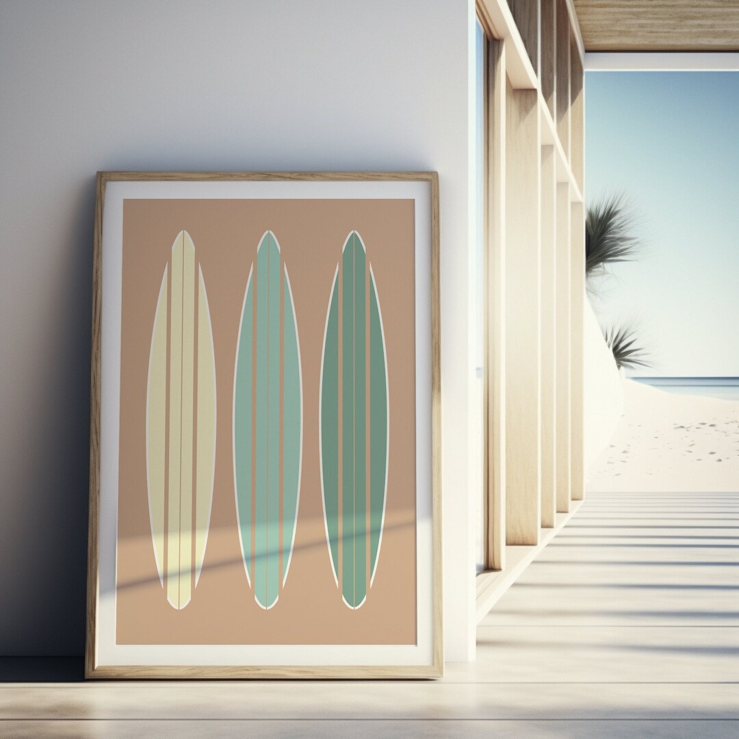 Surfboard Surfer Wall Decor, Coastal Wall Art, Surfboard Wall Art ...