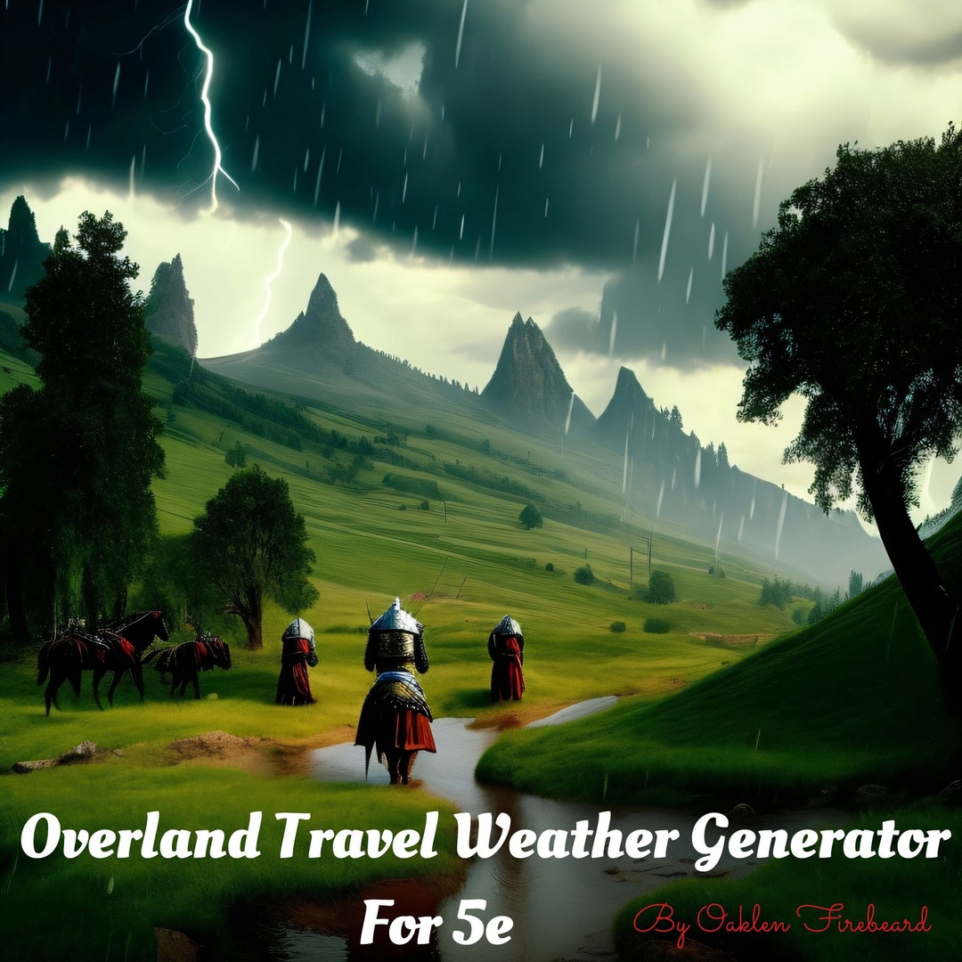 Overland Travel Weather Generator for 5e - Etsy