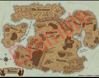 Regional Fantasy Map: the Realm of Haven Digital Map Dnd, Pathfinder ...