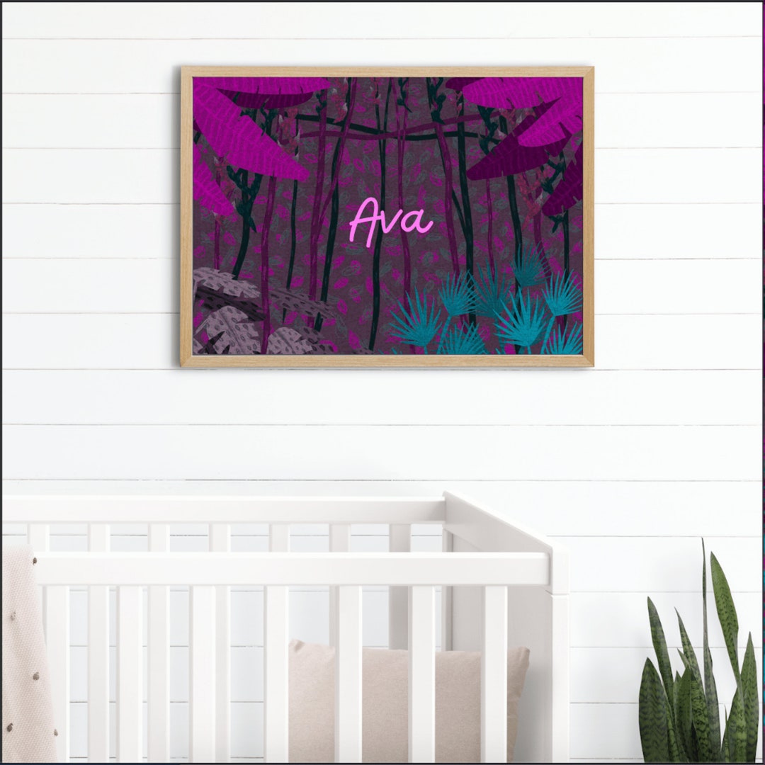 Ava Nursery Print, Ava Print, Downloadable Art, Jungle Nursery Decor ...