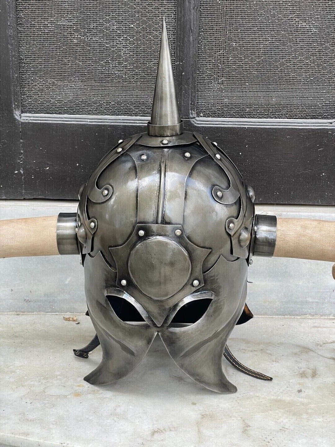 Death Dealer Helmet Medieval Knight Metal Helmet With Horns Antique ...