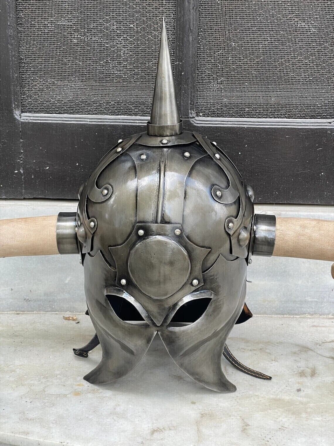 Death Dealer Helmet Medieval Knight Metal Helmet With Horns Antique ...