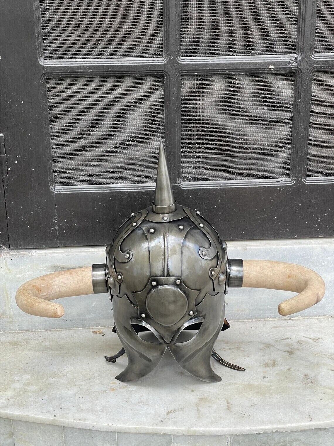 Death Dealer Helmet Medieval Knight Metal Helmet With Horns Antique ...