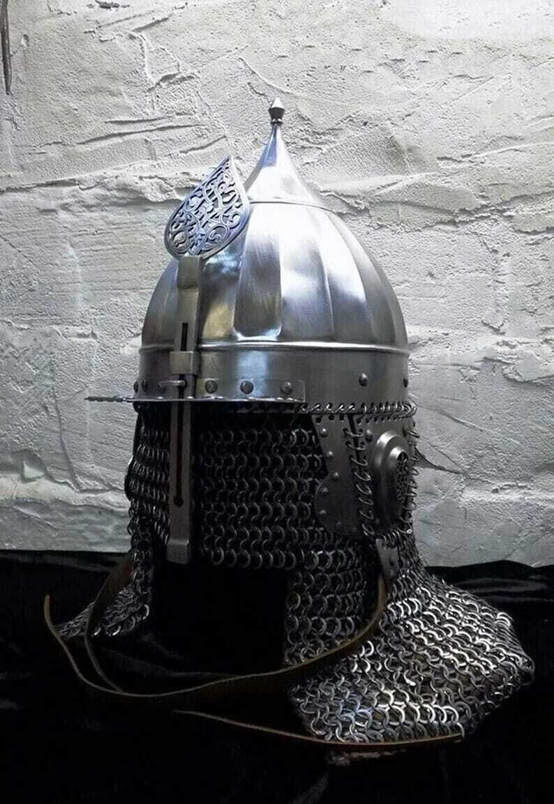 Middle East Armor Turkish Helmet With Aventail Chain Medieval Ottoman ...