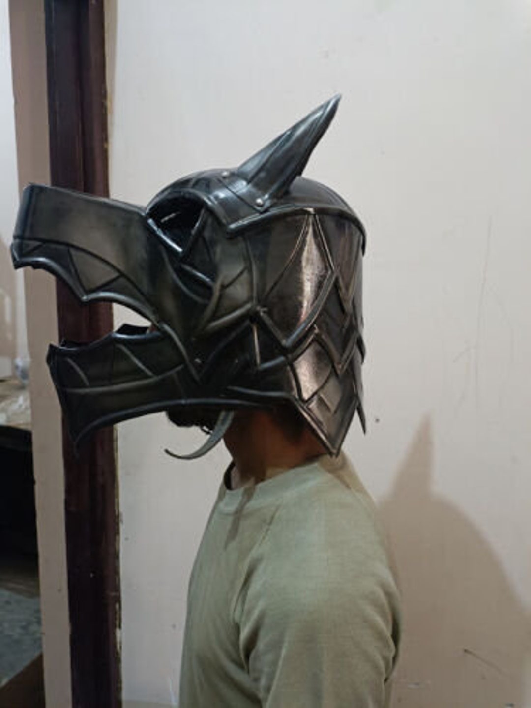 Medieval Wolf Helmet 18 Gauge Steel Medieval Great Wolf Helmet - Etsy