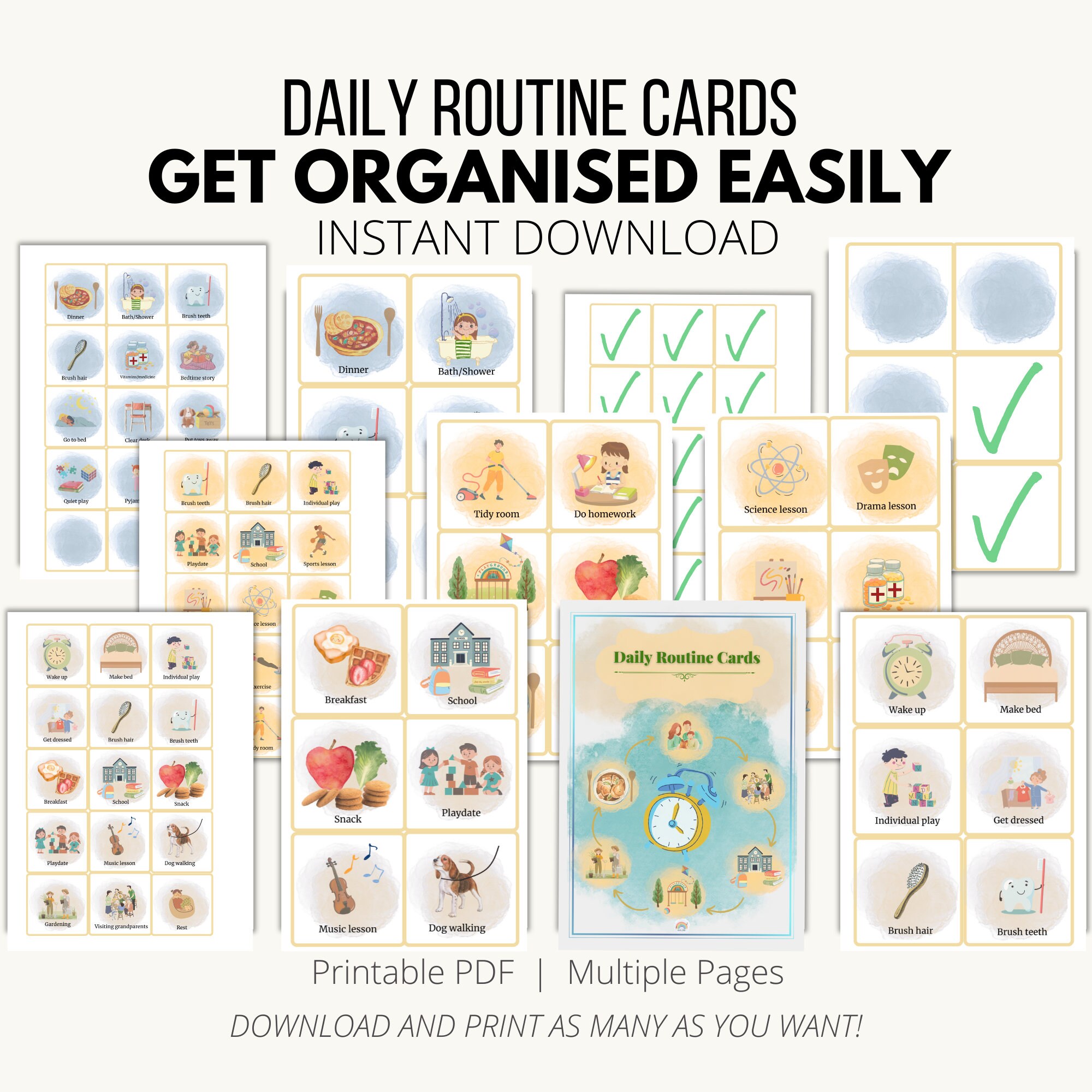 Daily Routine Cards - Etsy