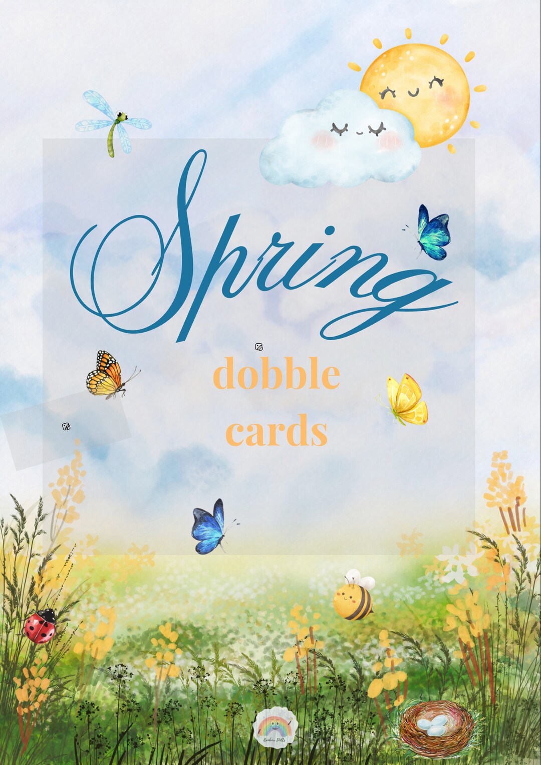 Spring Dobble Game - 30 Cards Edition - Etsy