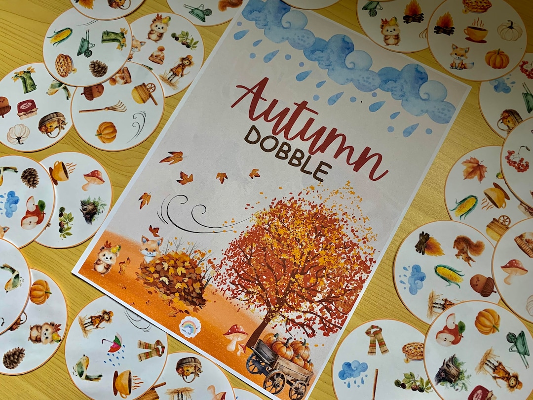 Autumn Dobble Fall Printable Game for Home Education Homeschooling - Etsy
