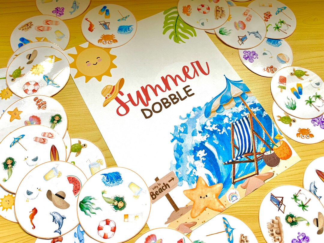 Summer Dobble Game - 30 Cards Edition - Etsy