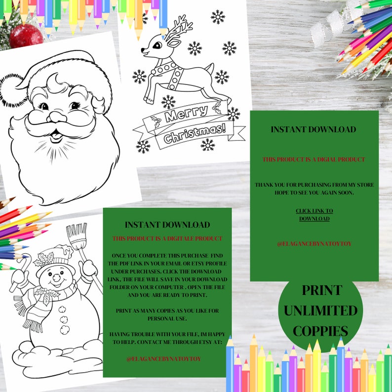 Christmas Coloring Pages, Kids Coloring, Holiday Coloring, Fun Coloring ...
