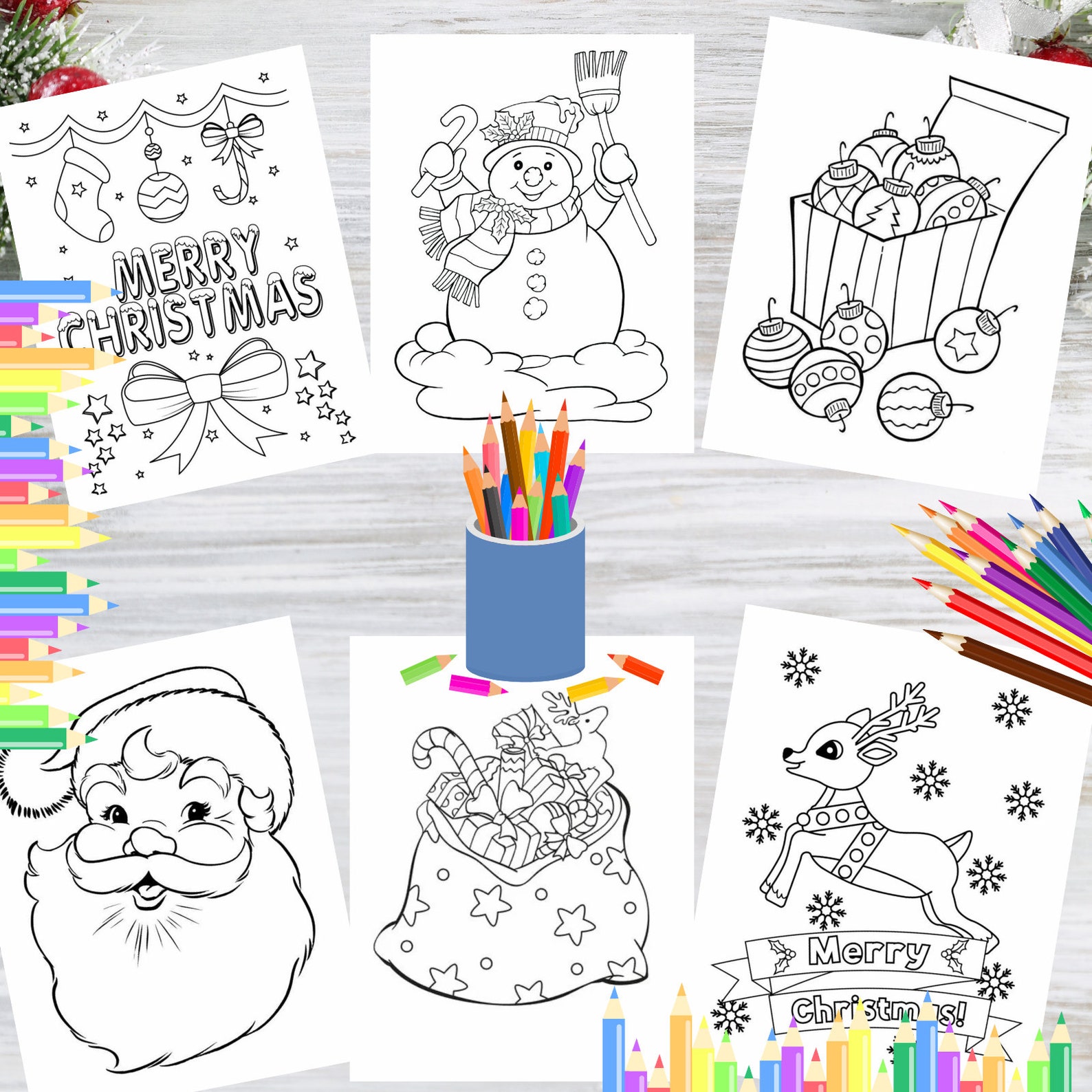 Christmas Coloring Pages, Kids Coloring, Holiday Coloring, Fun Coloring ...