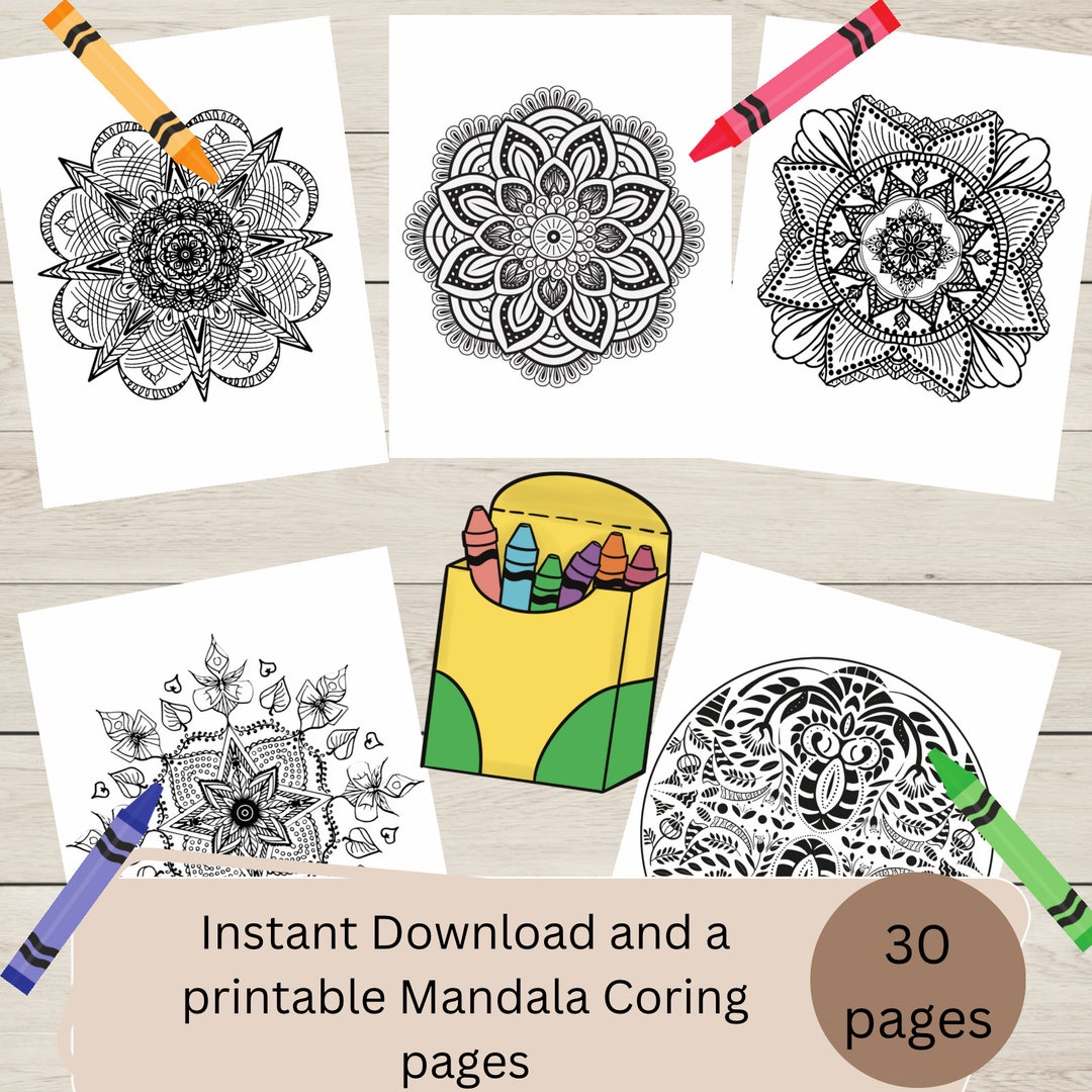 Mandala Coloring Pages, Adult Coloring, Relaxation, Printable Coloring ...