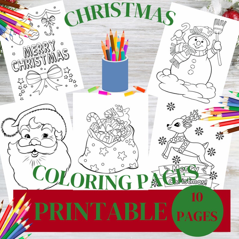 Christmas Coloring Pages, Kids Coloring, Holiday Coloring, Fun Coloring ...