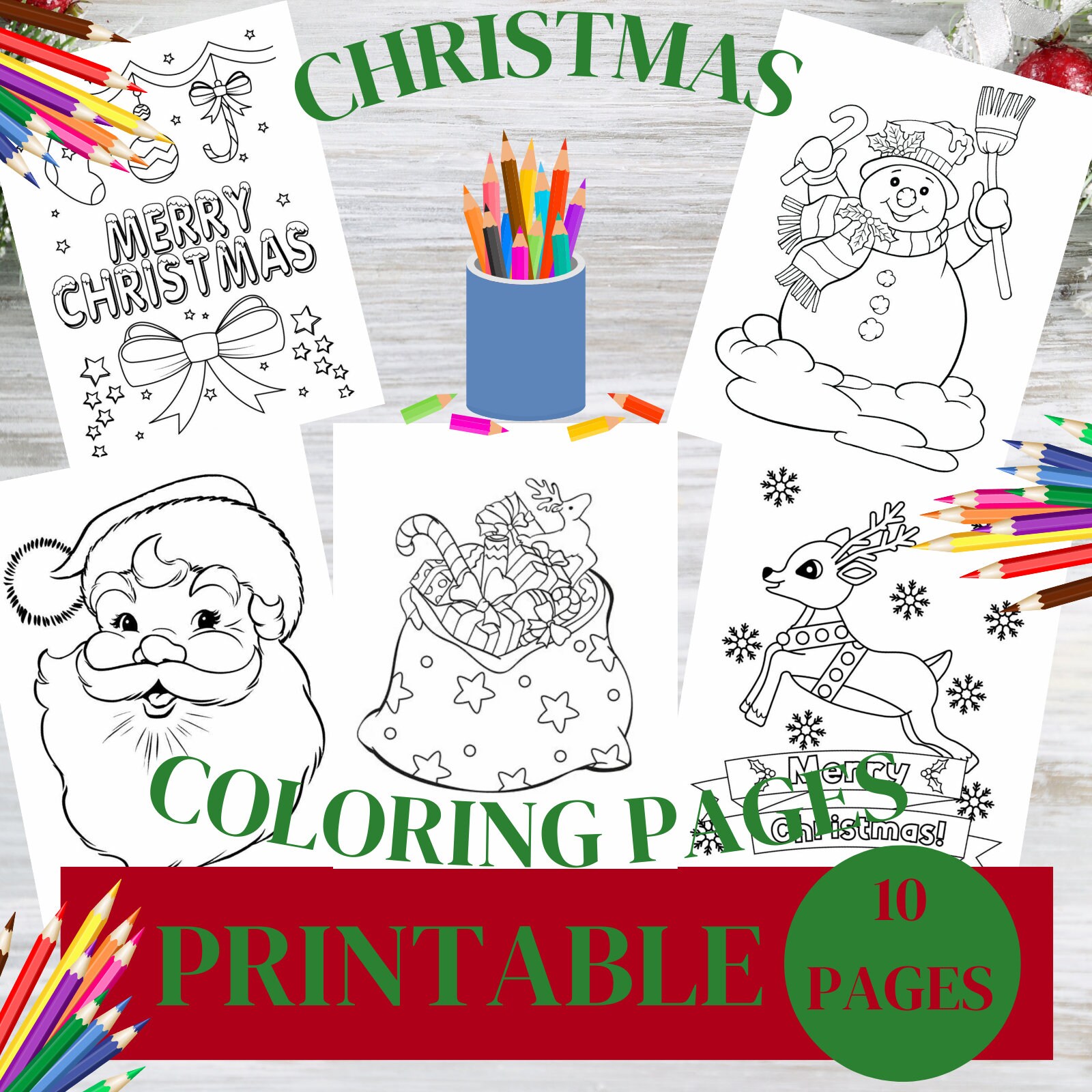 Christmas Coloring Pages, Kids Coloring, Holiday Coloring, Fun Coloring ...