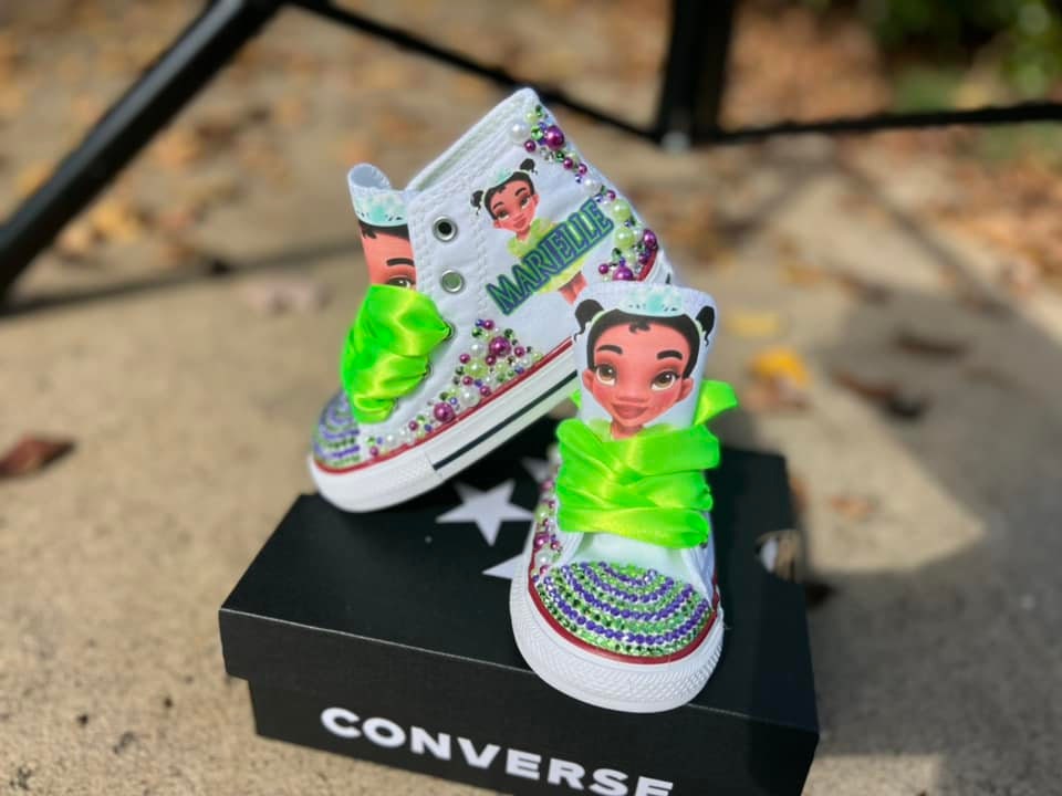 Princess Inspired Custom Converse, Bling Converse, Birthday Converse ...