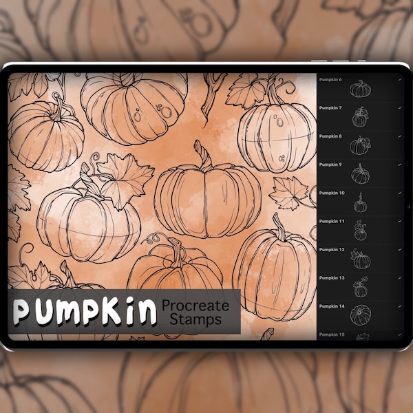 Pumpkin Stamp - Etsy