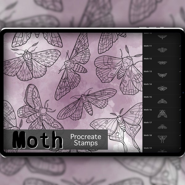 Moth Stamp - Etsy