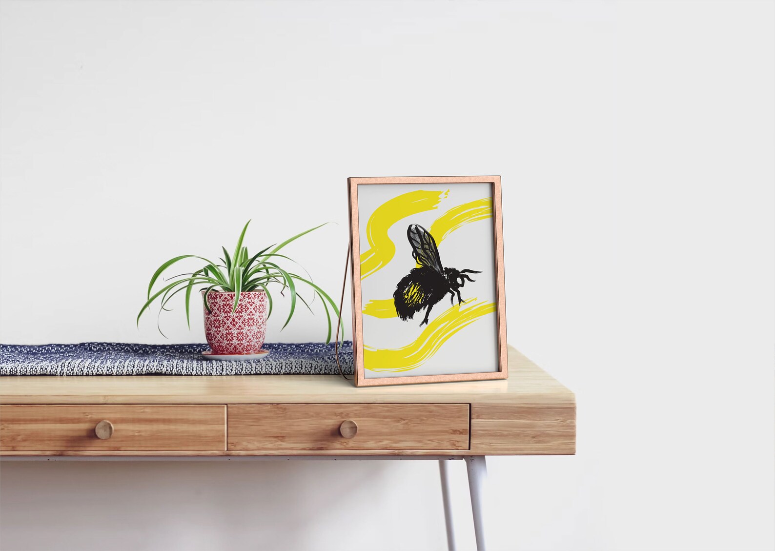 Bee Print Wall Art, Digital Download, Wall Decor, Wall Decor Printable ...